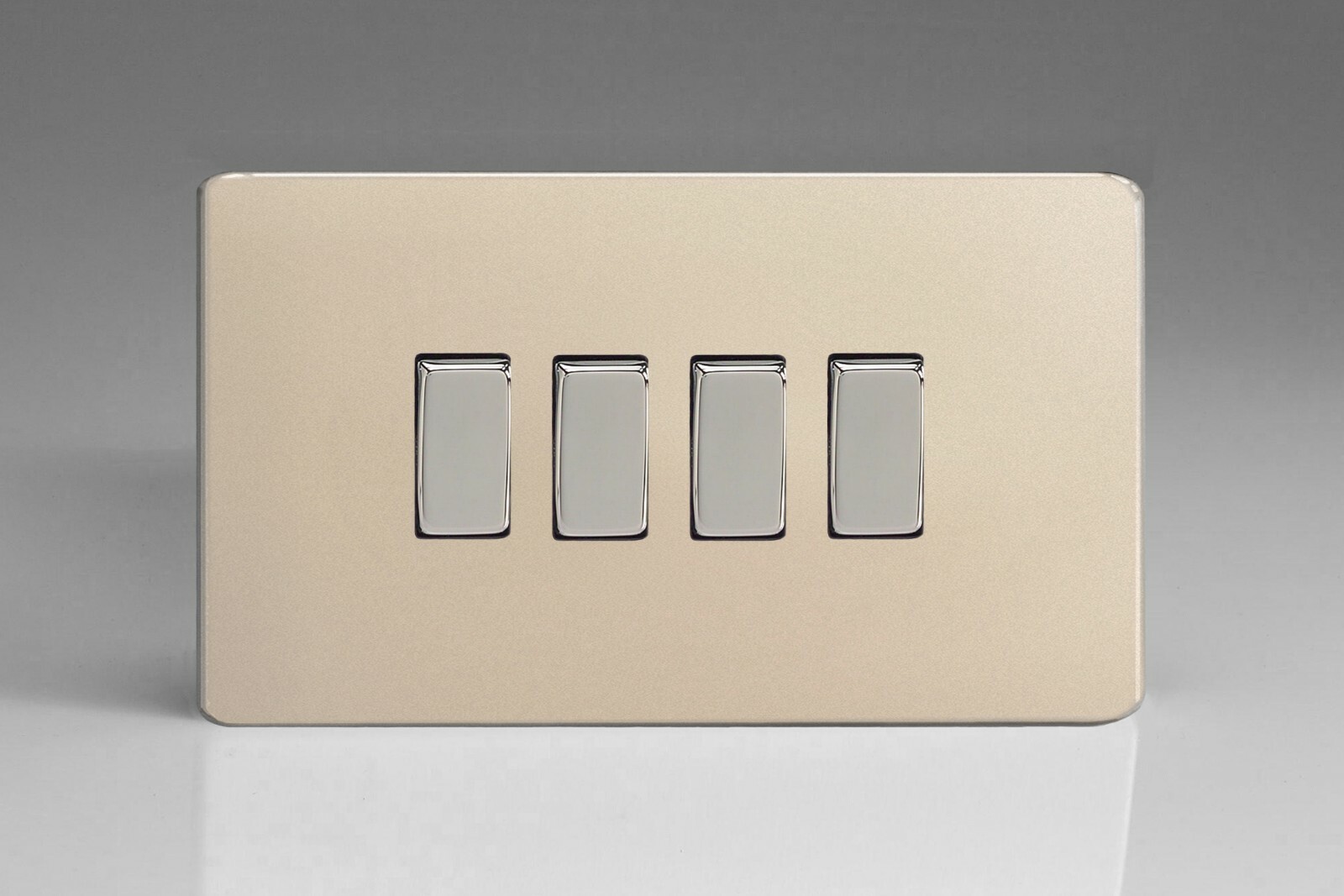 Varilight Screwless Satin Chrome DNB Light Switch Socket Dimmer Toggle ...