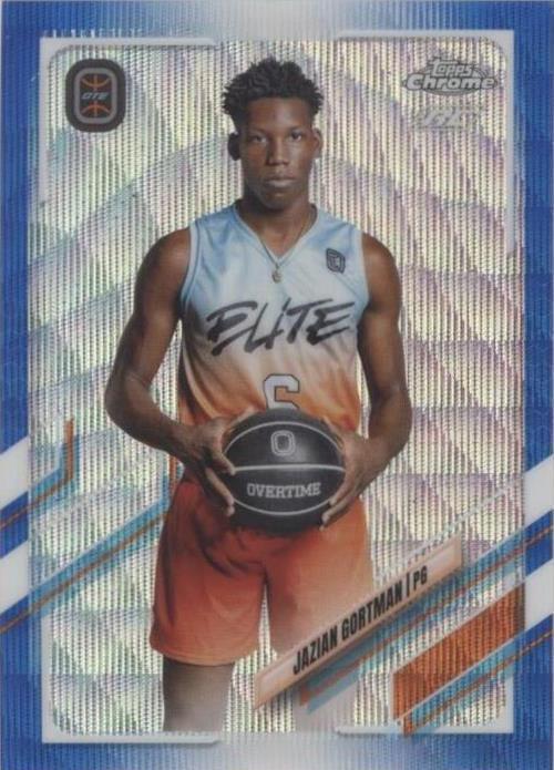 2021-22 Topps Chrome OTE Overtime Elite - Jazian Gortman #10 Blue Wave ...