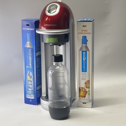 Sodastream Fizz Home Soda Maker FZ-9001 Red W/ Digital Display Gage (2 ...