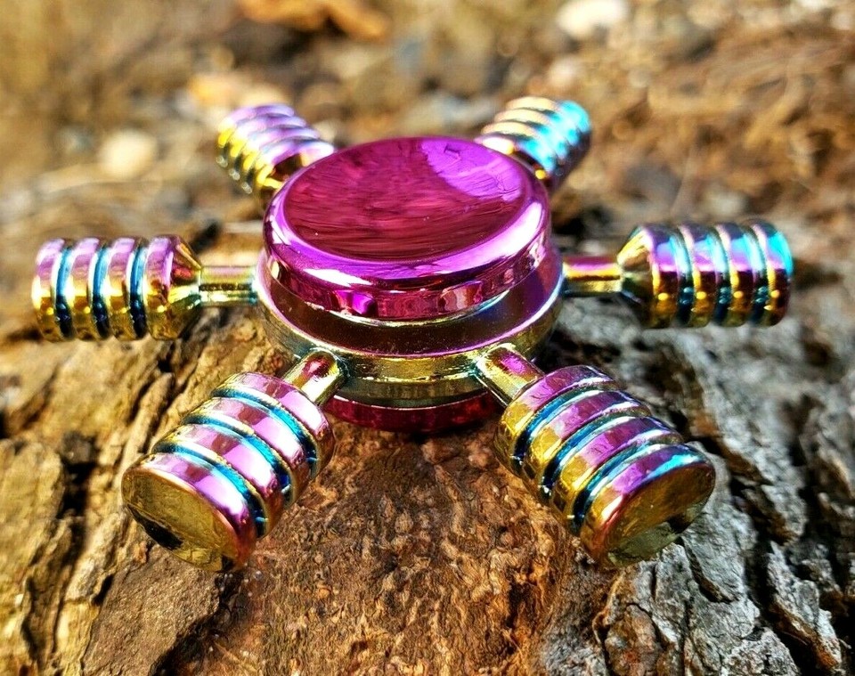 Piston Oil Slick Rainbow Fidget Spinner Toy Boys Girls Kids Adults ADHD ...