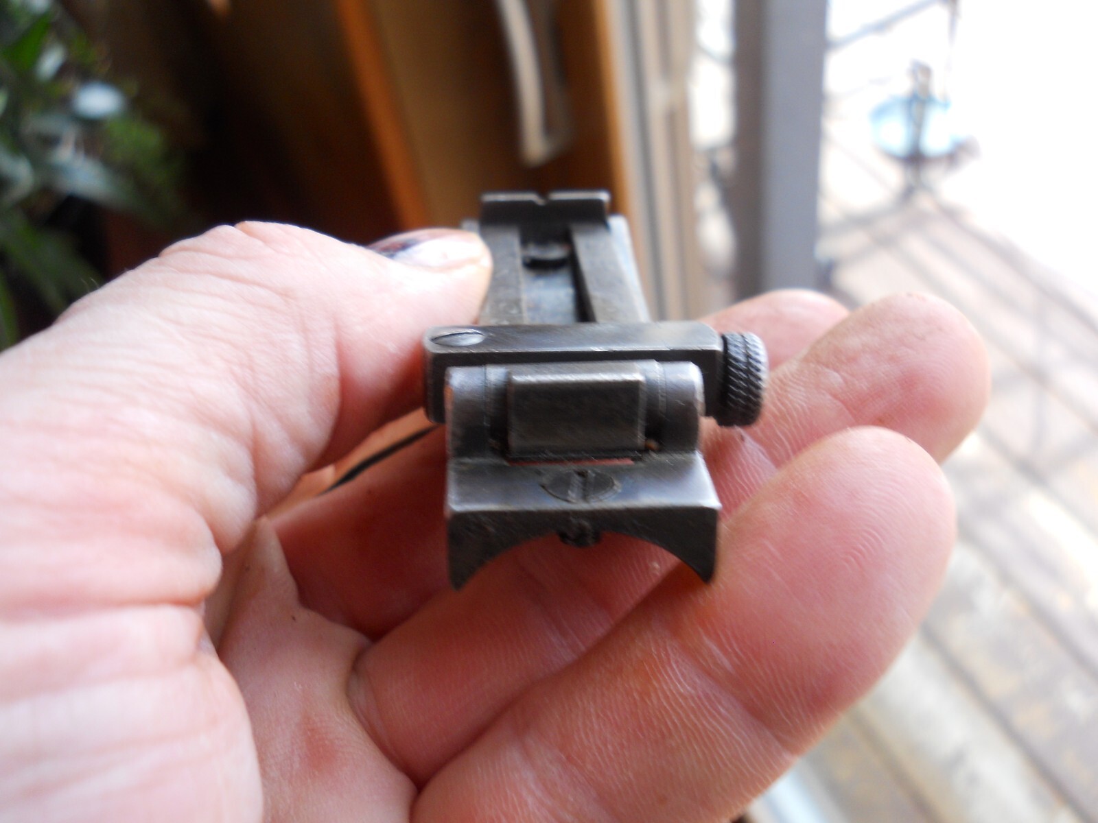 Krag jorgensen model 1892 rifle complete rearsight rear sight w base ...