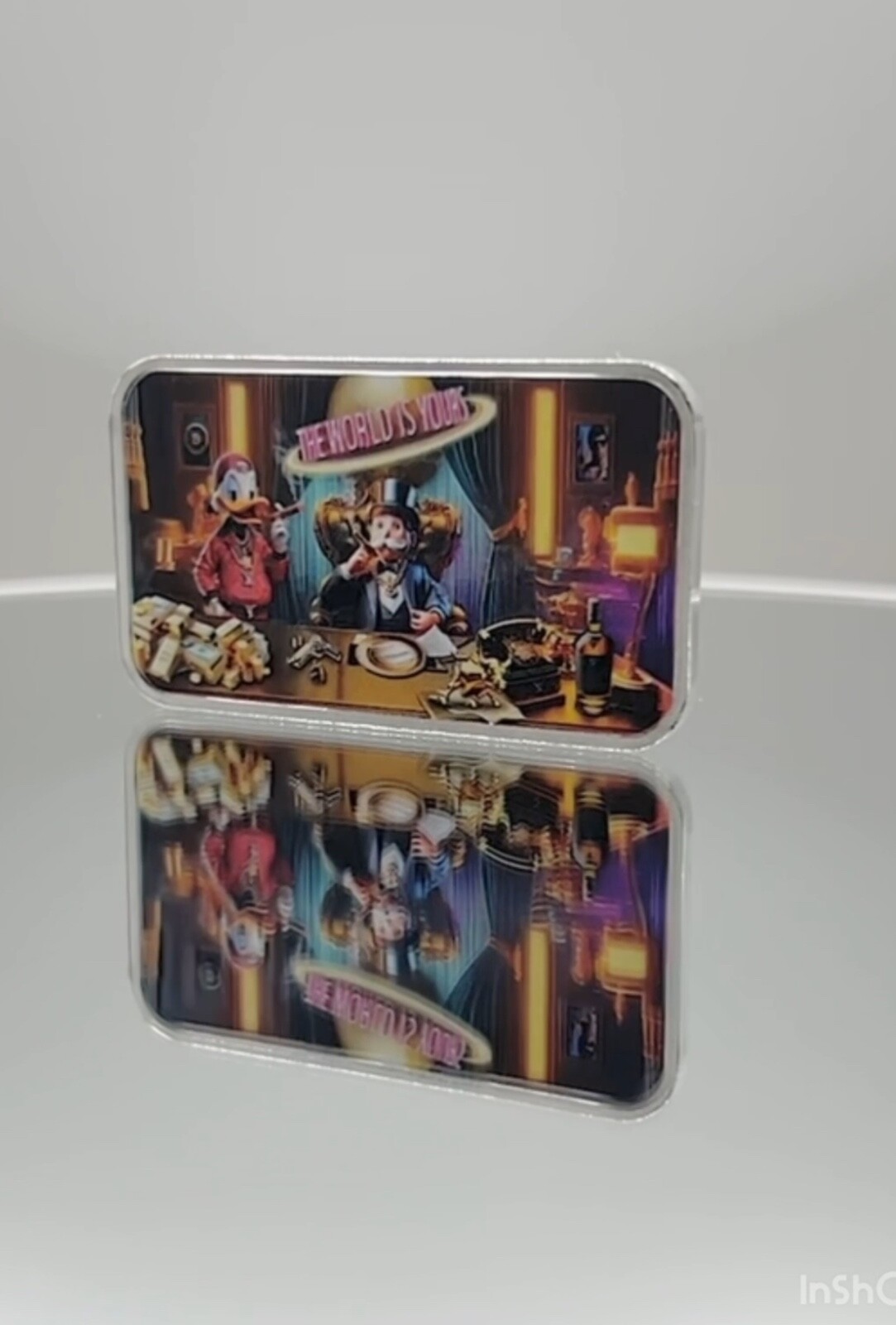 RARE!!! Scrooge Monopoly 1oz Silver Bar Enameled Colored UV /200 ...