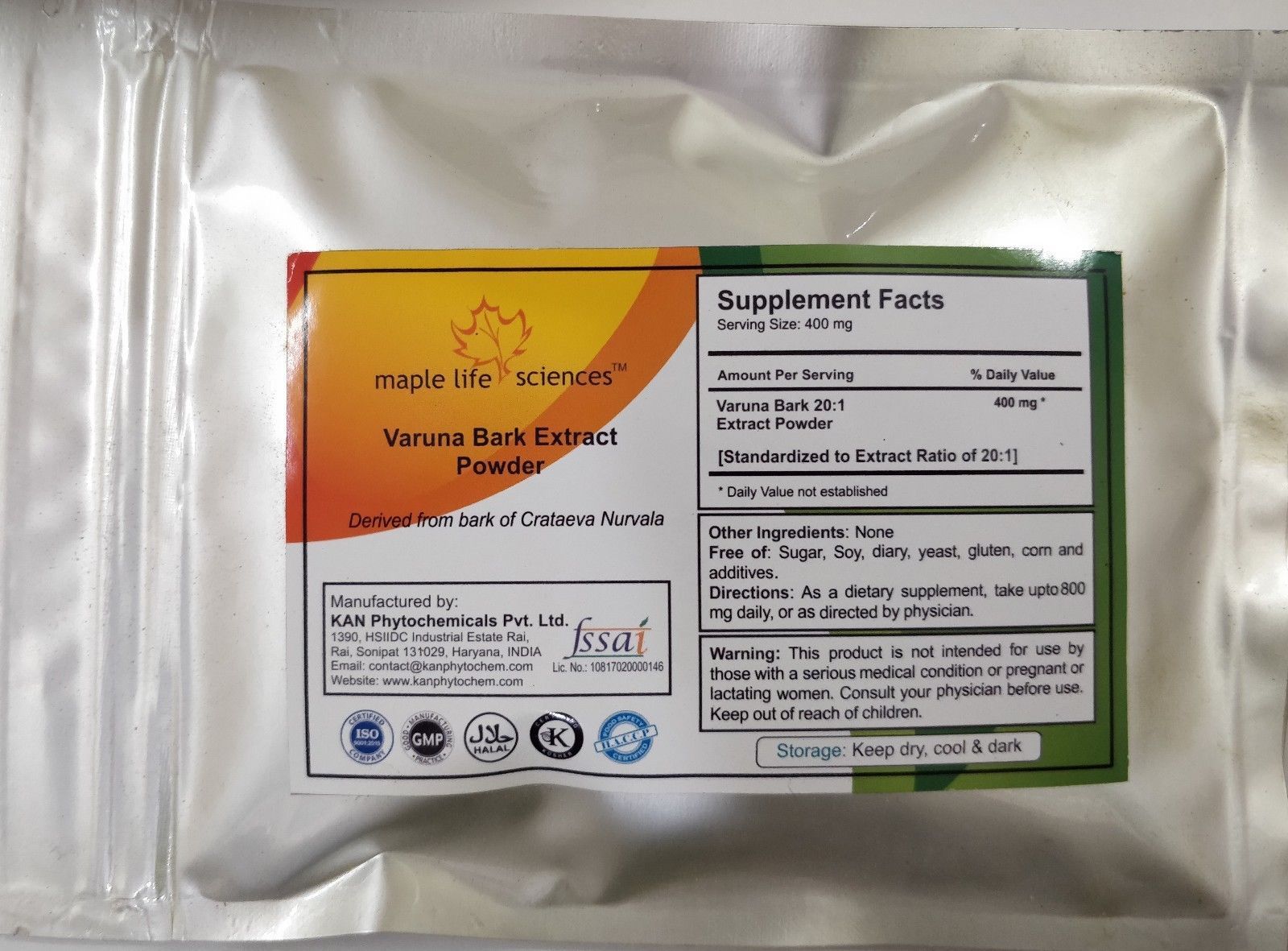 Varuna Bark 10:1 Extract Powder Crataeva Nurvala NO fillers Pure & High ...