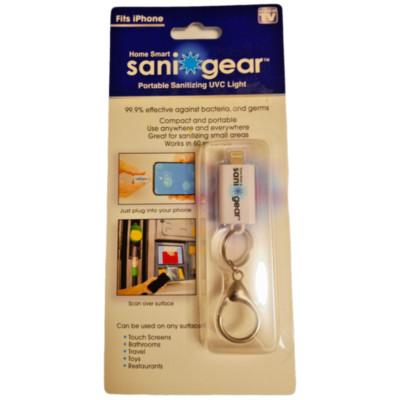 Home Smart Sani Gear Portable Sanitizing UVC Light Fits IPhone 99.9% ...