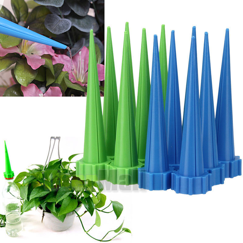 24PCS Self Garden Cone Watering Spike Plant Flower Waterers Bottle ...