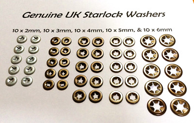 Starlock Washers For Shaft Retaining Push On Clips Spring Steel Star ...