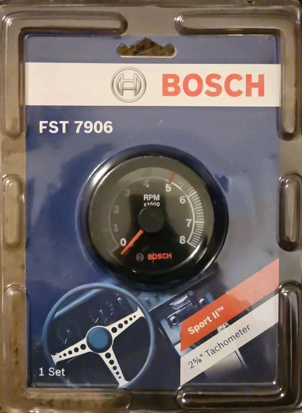 Bosch FST7906 Sport II 2-5/8" Tachometer BLACK RPM 0-8000 | eBay