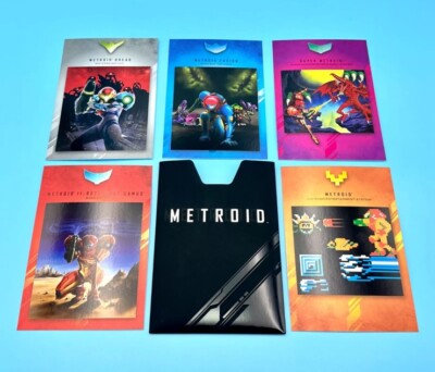 Metroid Dread Special Edition Retro Holographic Art Card Print Set of 5 ...
