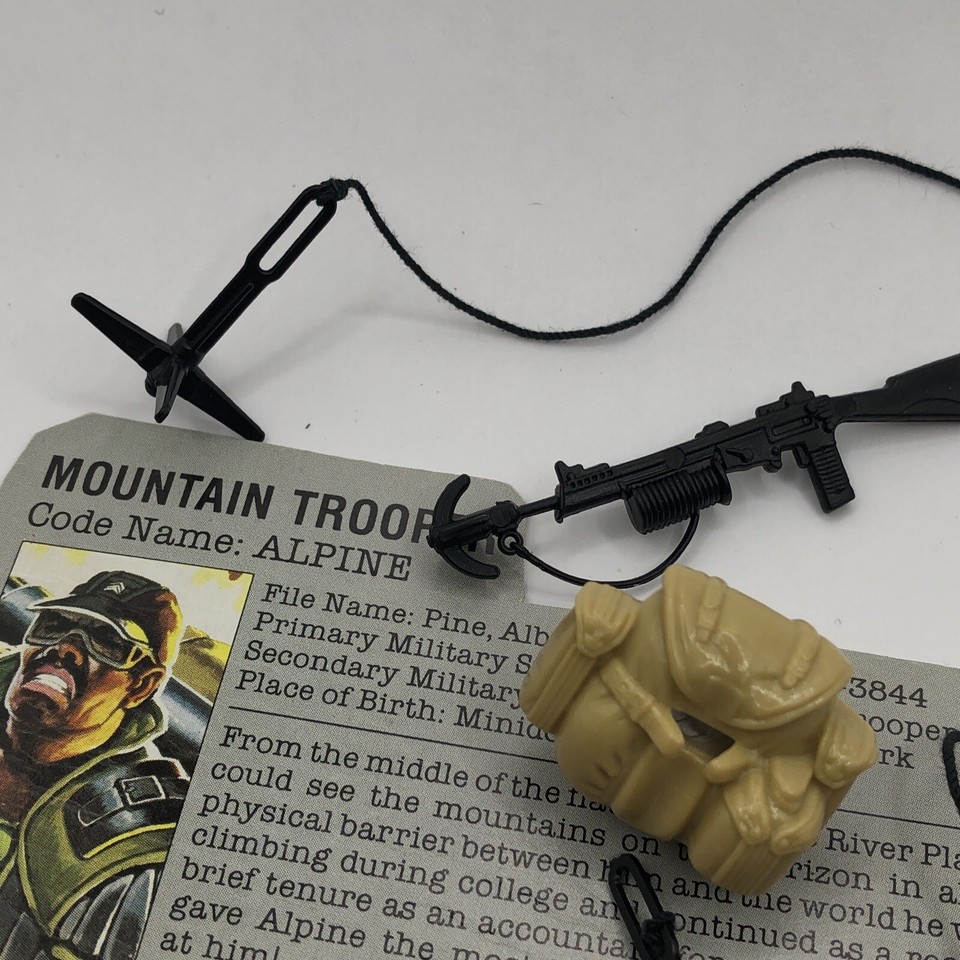 VTG GI JOE FILE CARD ALPINE Mountain Trooper Filecard 1985 Hasbro | eBay