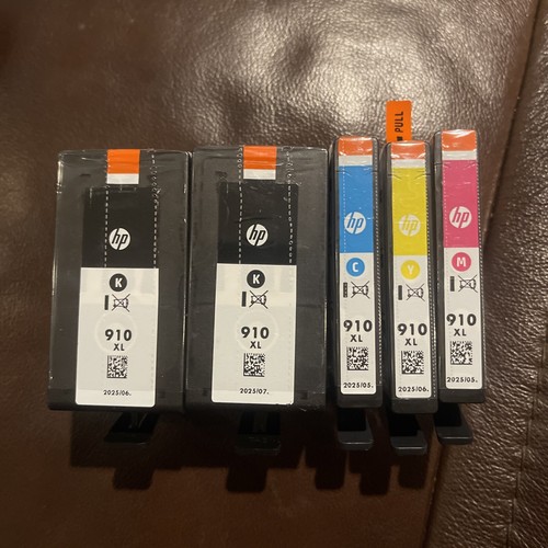 Genuine HP (2) 910XL Black 910 C-M-Y Ink Cartridges 5 Packs Includes 2 ...