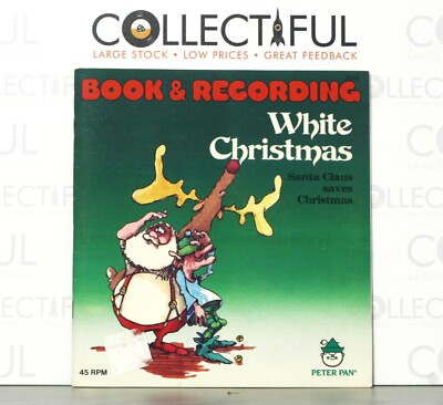 WHITE CHRISTMAS - SANTA CLAUS - PETER PAN - 24pp BOOK & 7" 45 SINGLE ...