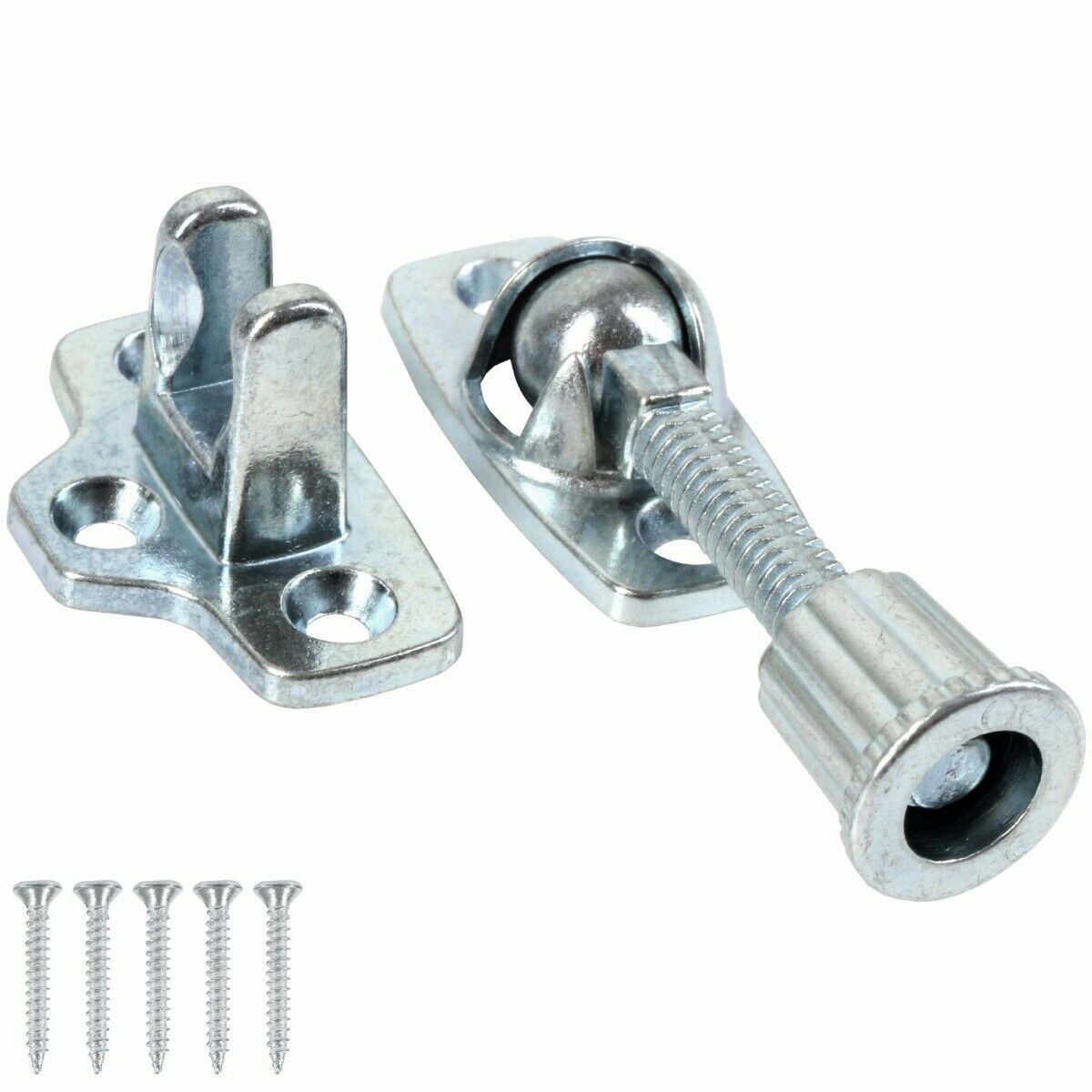 SILVER SASH WINDOW FASTENER LEVER LOCK Twist Arm Catch Wood Frame Fix ...