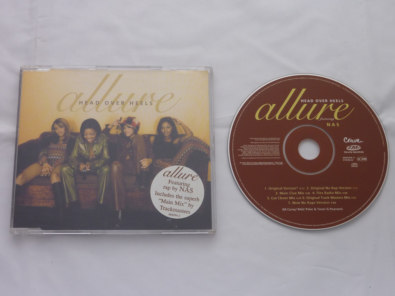 Allure Head Over Heels CD Austria Crave 1997 7 Track New York R&B Girl ...