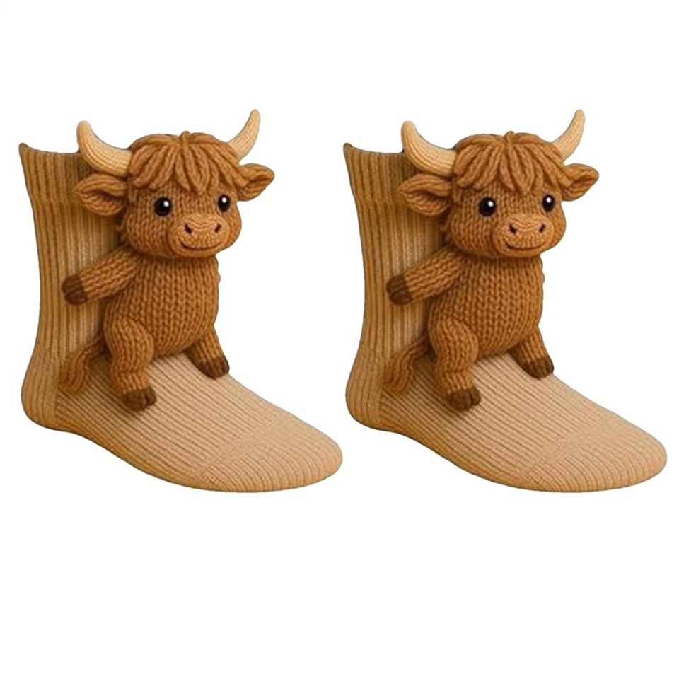 3D Cute Animals Socks Knitted Animal Pattern Floor Socks Unisex Funny ...