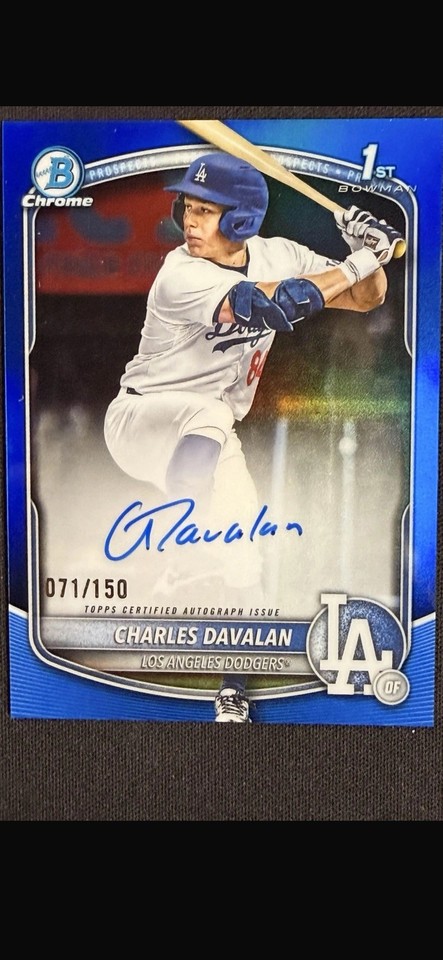 2025 Charles Davalan Bowman Draft Chrome 1st Bowman Blue Auto #CPA-CD ...