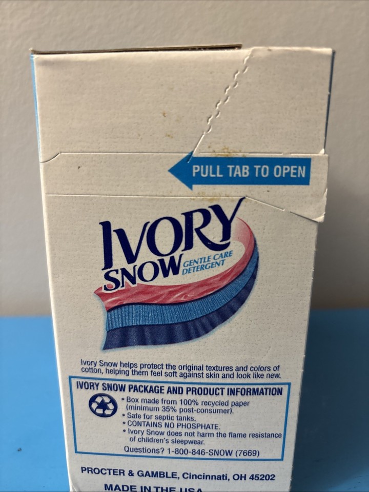 Ivory Snow Gentle Care Laundry Detergent Powder Gentle Cycle 24 OZ 15 ...