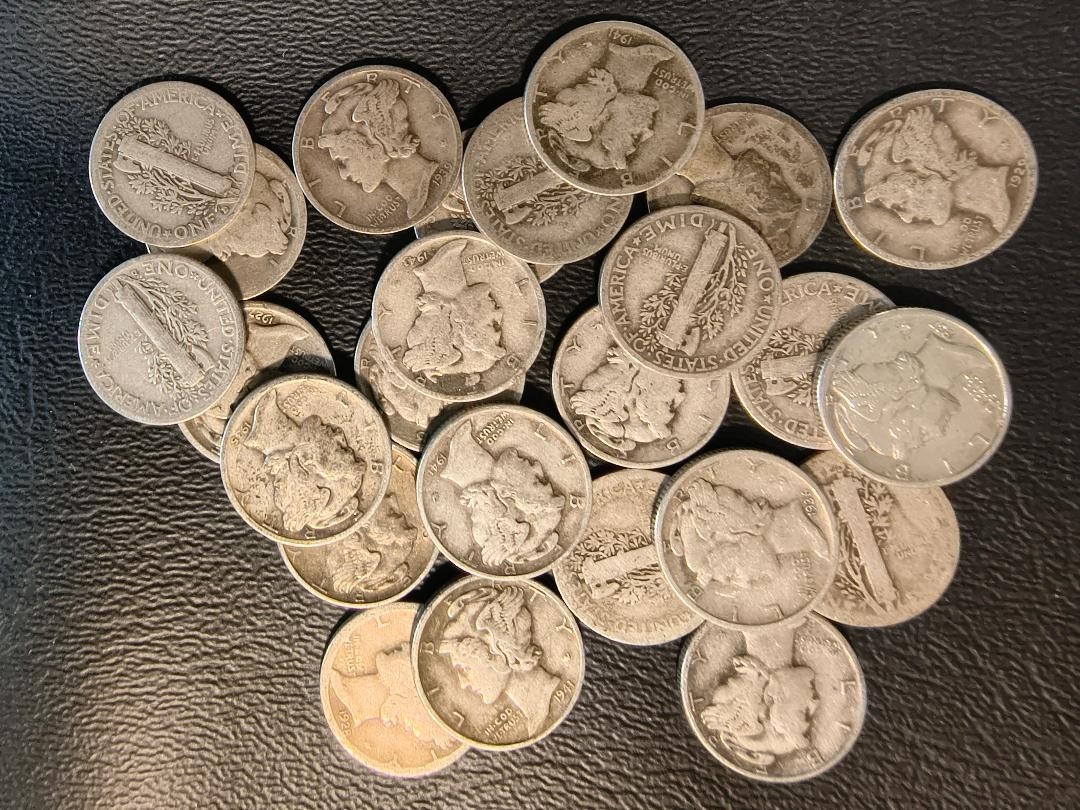 mercury dimes lot of 25 | eBay