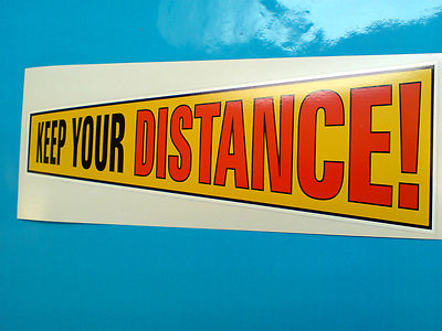 KEEP YOUR DISTANCE Classic Retro Van Car Bumper Sticker Decal 1 off ...
