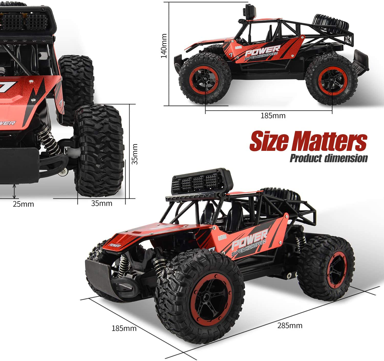 BEZGAR 17 Toy Grade 1:14 Scale Remote Control Car, 2WD High Speed 20 Km ...