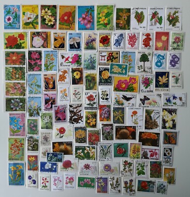Flowers/Flora Stamps Collection - 100 to 2000 Different Stamps | eBay