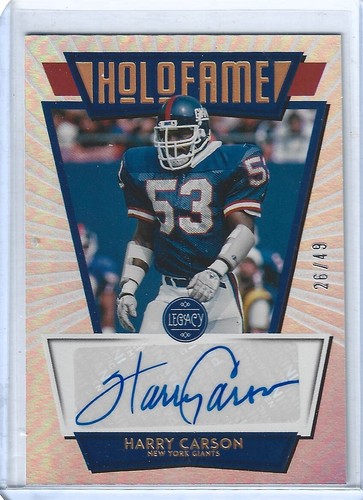 HARRY CARSON 2022 LEGACY HOLO FAME AUTOGRAPH AUTO #26/49 -GIANTS!! | eBay