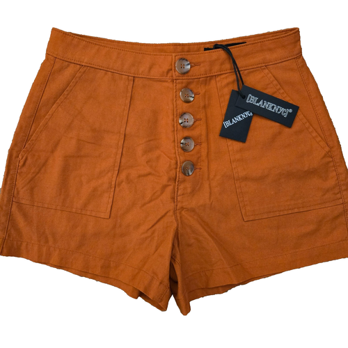 NWT BlankNYC Sz 27 Linen Blend Firecracker Shorts In Burnt Orange ...