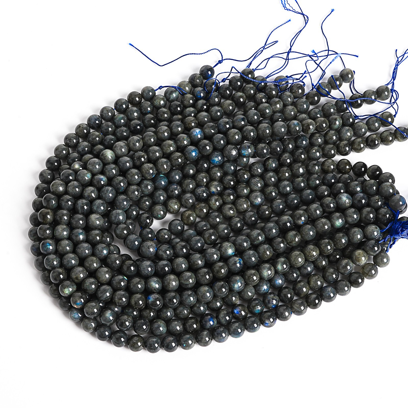 8MM Genuine Natural Deep Gray Blue Labradorite Beads Grade A Round ...