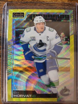 2020-21 O-Pee-Chee Platinum Bo Horvat Neon Yellow Surge #41 Vancouver ...