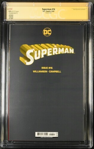 SUPERMAN #16 DC COMICS SZERDY VARIANT 2024 CGC SS 9.8 NM SIGNED NATHAN ...