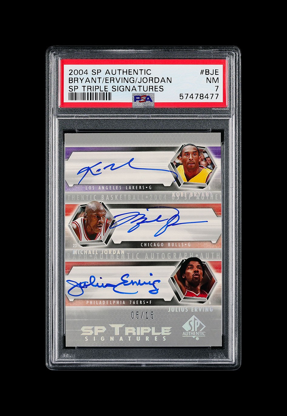 2004 Michael Jordan Kobe Bryant Julius Erving Dr. J SP Authentic Auto # ...