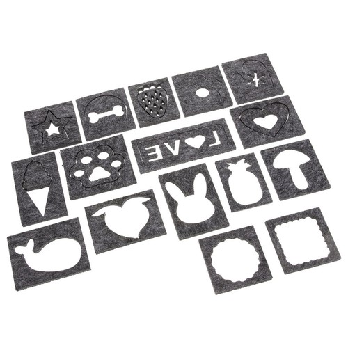 16 Pcs Felt Craft Stencil Needle Felting Applique Mold Woolen Shaping ...
