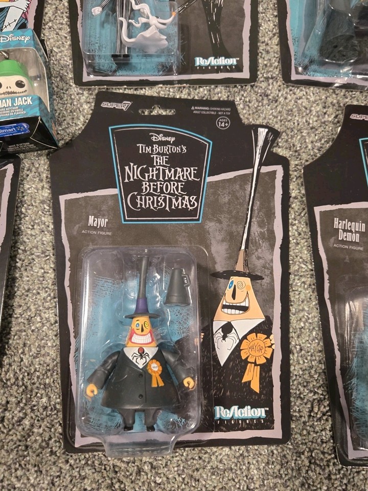 Nightmare Before Christmas Lot Reaction Series 1 6 Figure Set Burnt ...