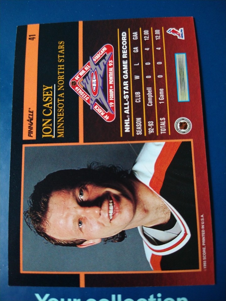1993-94 Pinnacle All-Stars #41 Jon Casey | eBay