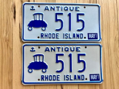 Pair of 1997 Rhode Island Antique License Plates | eBay
