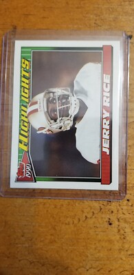 1991 TOPPS FOOTBALL JERRY RICE HIGHLIGHTS | eBay