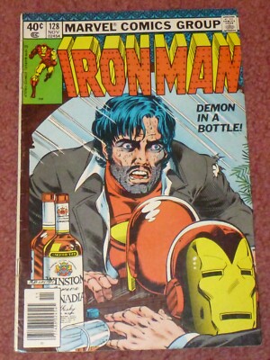 IRON MAN #128 - Classic Tony Stark alcoholism cover (Marvel, 1979, FN ...