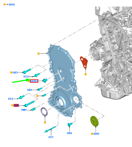 FORD RANGER T6 MK1 Timing Gear Stud 2464708 GK2Q-6442-GA NEW GENUINE | eBay