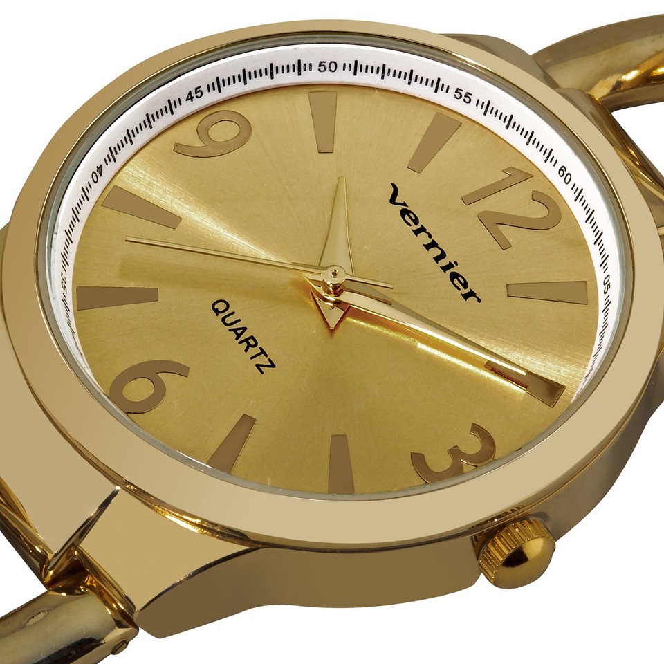 Vernier Women's Metal Interlocking Chain Bracelet Watch 4 Colors With ...