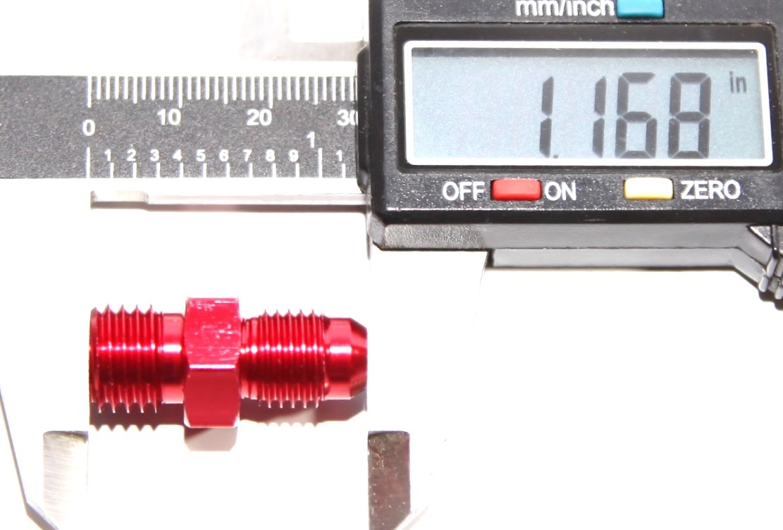 4AN AN-4 TO M12*1.5 NPT Male Thread Aluminum Anodized Fitting Adapter ...