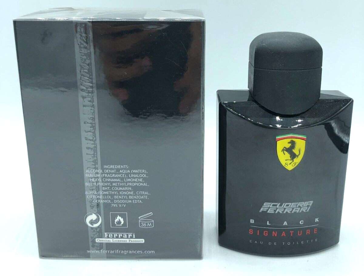 SCUDERIA FERRARI BLACK SIGNATURE Men COLOGNE 125ml EDT Spray ...