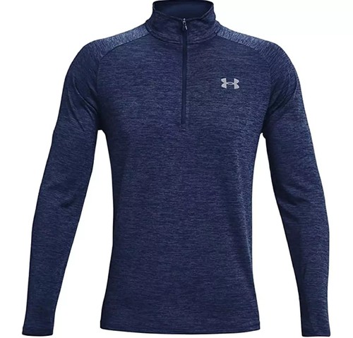 UA Under Armour T Shirt 1/2 Zip Tech Muscle Pullover Long Sleeve Men's ...