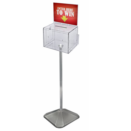 Azar Displays Extra Large Suggestion Box with Lock and Keys on Pedestal ...