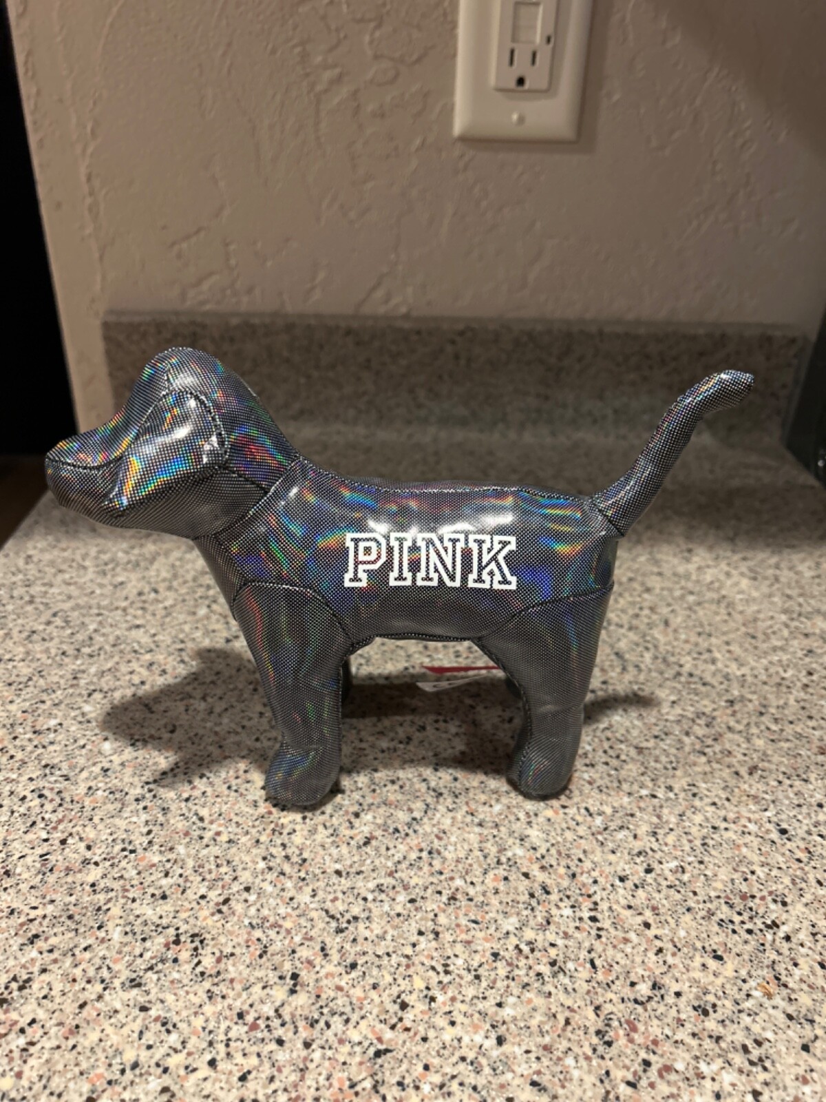 Victoria Secret PINK Plush Dog Vinyl Leatherette Stuffed Animal 8 ...