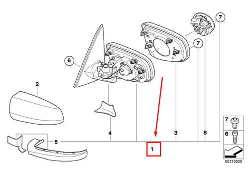 NEW BMW X5 E70 FRONT LEFT DOOR MIRROR 7282735 51167282735 ORIGINAL NO🇺🇸 ...