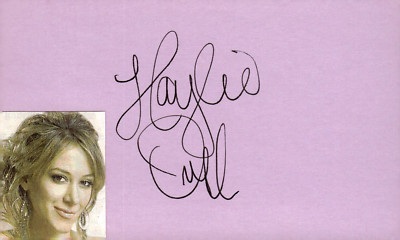 Haylie Duff Signed Auto 3x5 Index Card Napoleon Dynamite | eBay