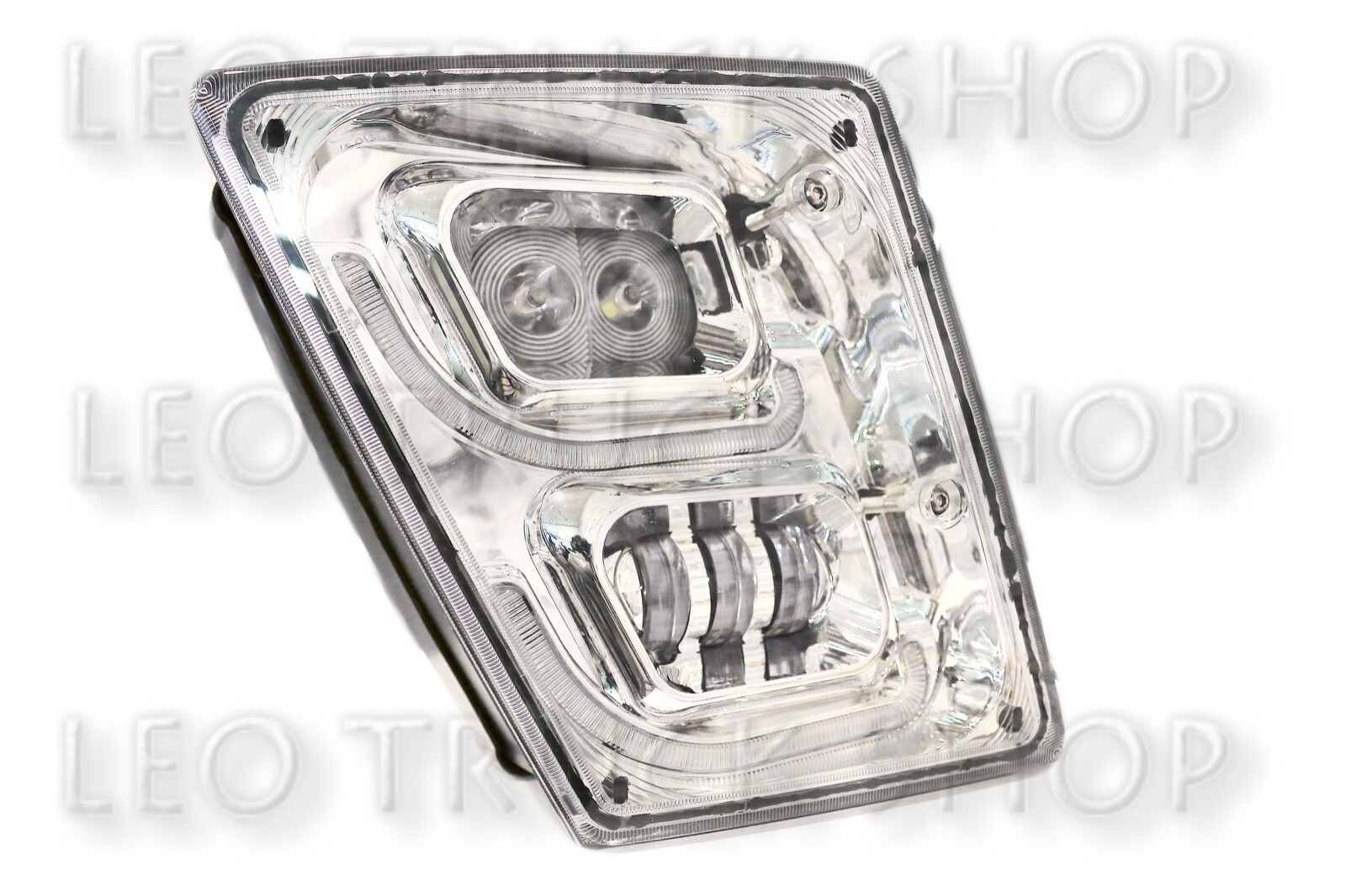 2003-2017 Volvo VNL LED Fog Light plus LED Trim Chrome | Pair | LH+RH ...