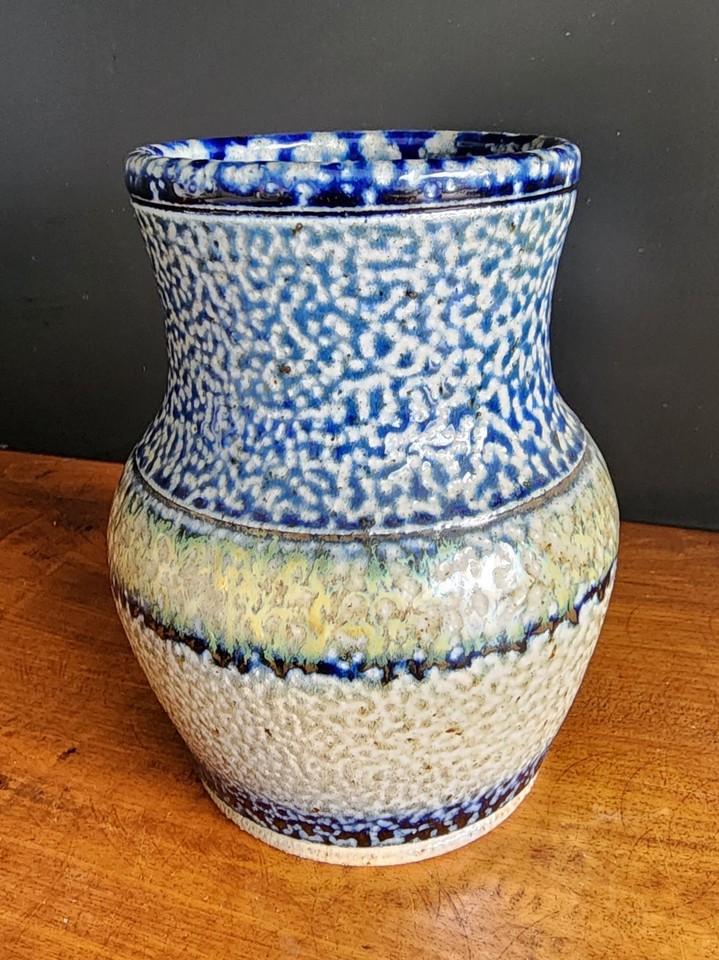 Studio Art Pottery Vase Signed '98 Turn & Burn Soda Fired Ash Drip ...