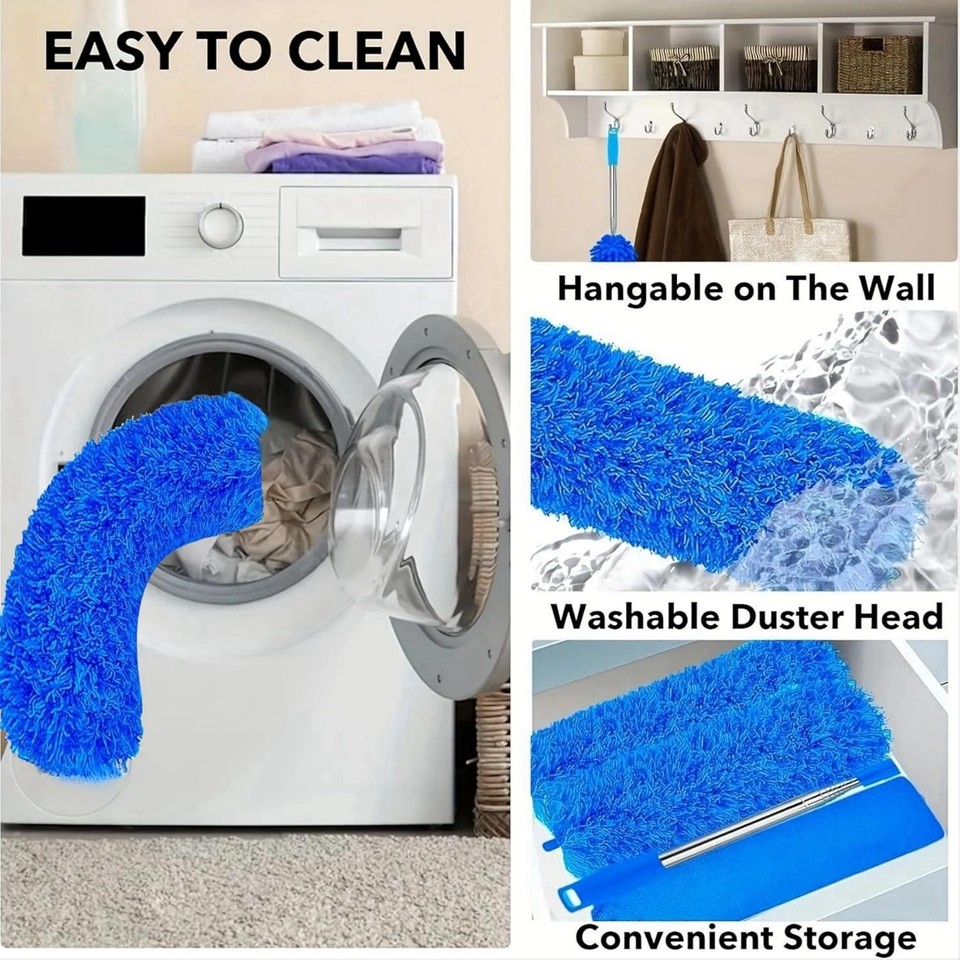 Cobweb Duster with Extension Pole,Spider Web Remover 2PCS Cob Blue | eBay