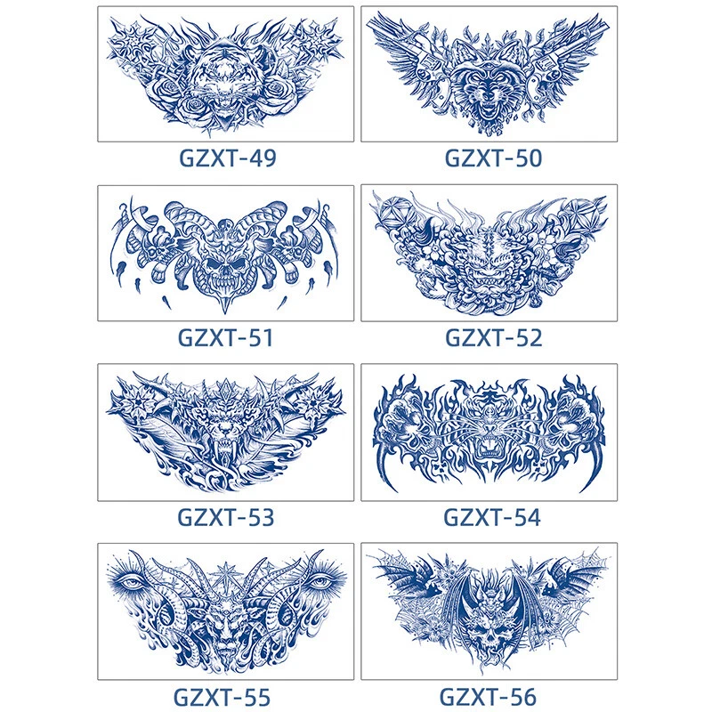 Colorful Chest Tattoos Designs