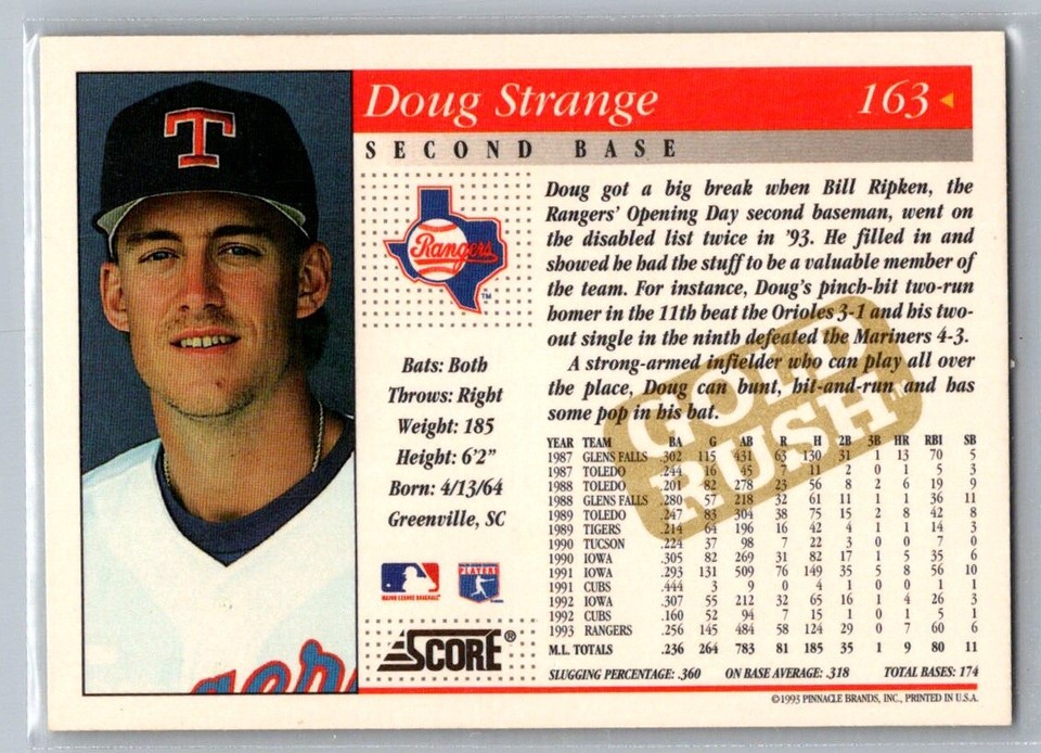 1994 Score #163 Doug Strange Gold Rush | eBay